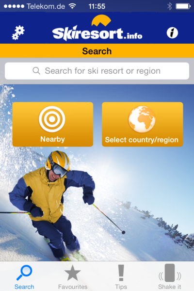 Skiresort.info app: free ski app with all global ski resorts