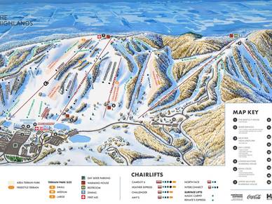 Detroit Michigan Ski Resorts Map